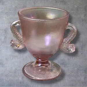 Fenton | Accents | Vintage Fenton Velva Rose Pinkstretch Glass Compote ...